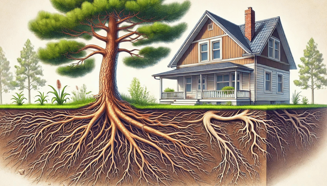 Pine Tree Root System | Strobert Tree Services